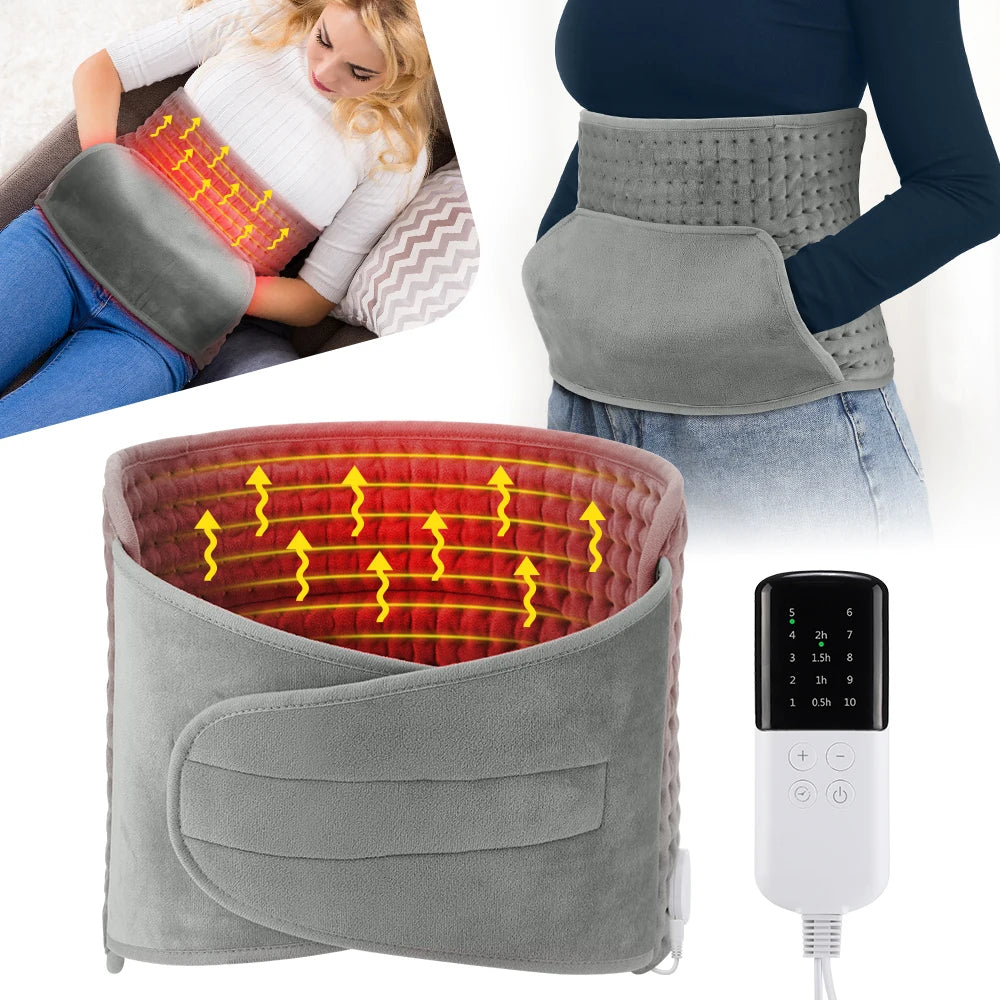 Electric Back Heating Support Belt Heated Waist Brace 10 Level ...