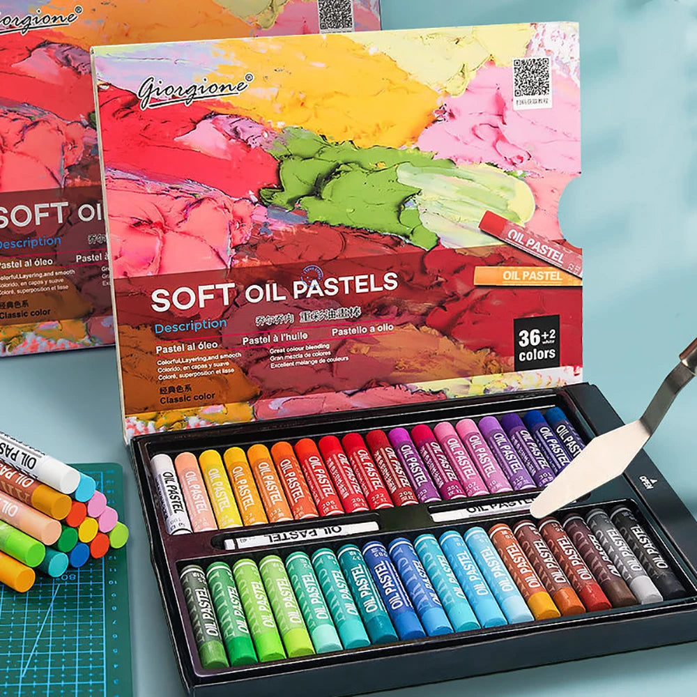 Artist Soft Oil Pastel Set 12/25/38/50 Colors Professional Painting ...