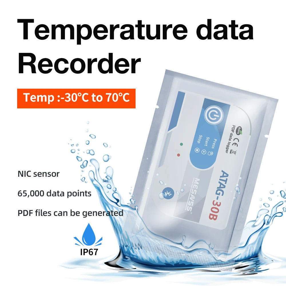 Mini USB Bluetooth Temperature Data Logger 65000 Points Internal Sensor ...