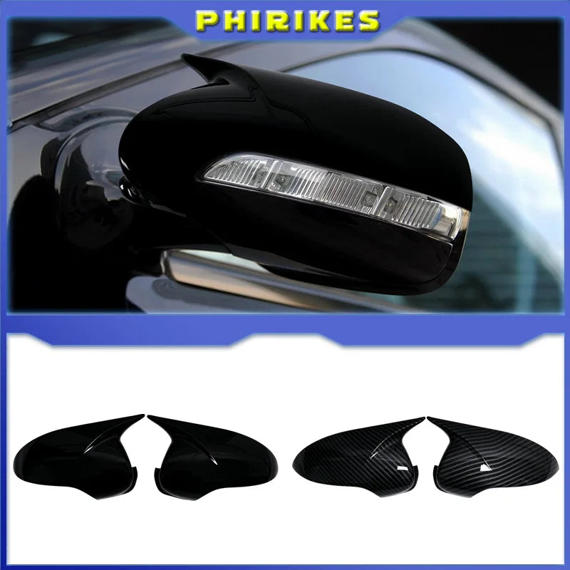 Karbon Fiber Desenli Siyah Yan Ayna Kapağı Mercedes-Benz E-Class W211 ...