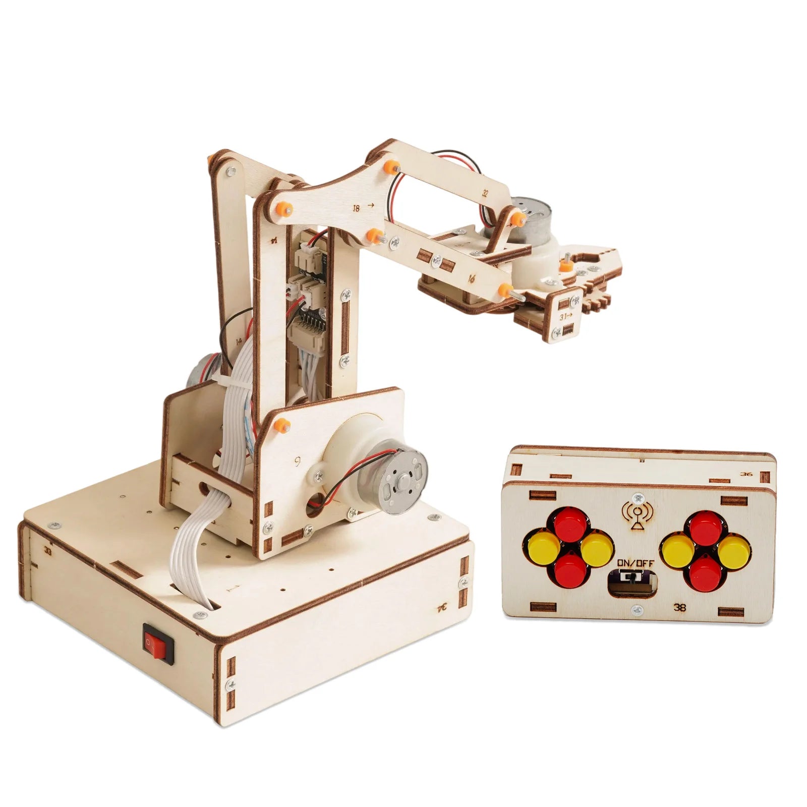 DIY Wireless Remote Control Mechanical Arm Model Science Toys for Kids ...