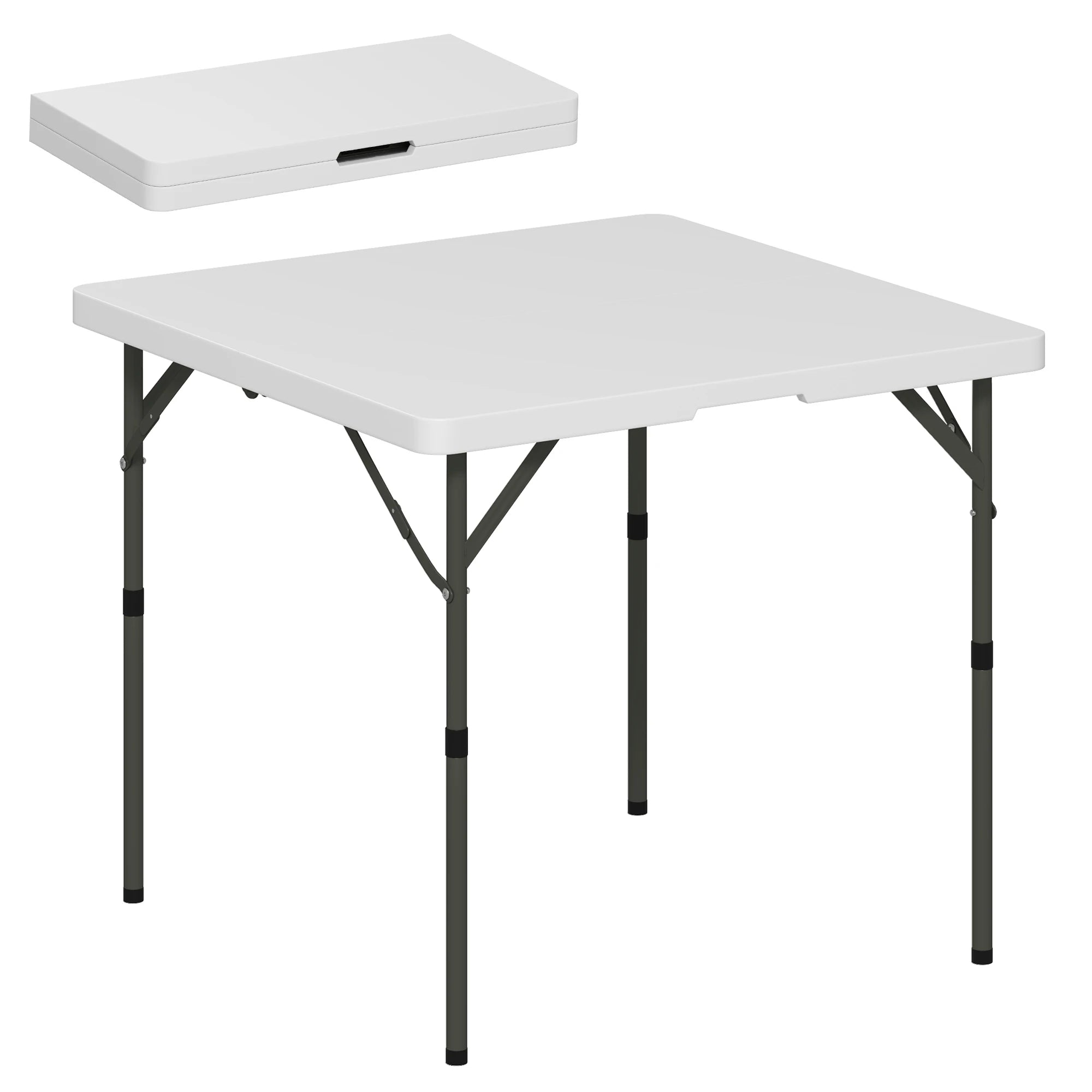 Picnic table, folding camping table, height-adjustable folding table ...