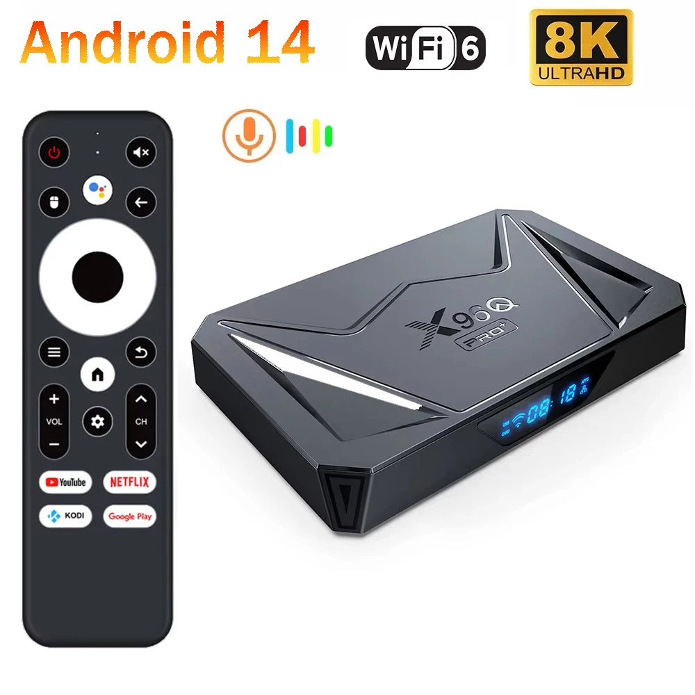 Boîte TV intelligente X96Q PRO PLUS Android 14 Boîte TV Allwinner H728 Octa Core 1000M Wifi 6 ...
