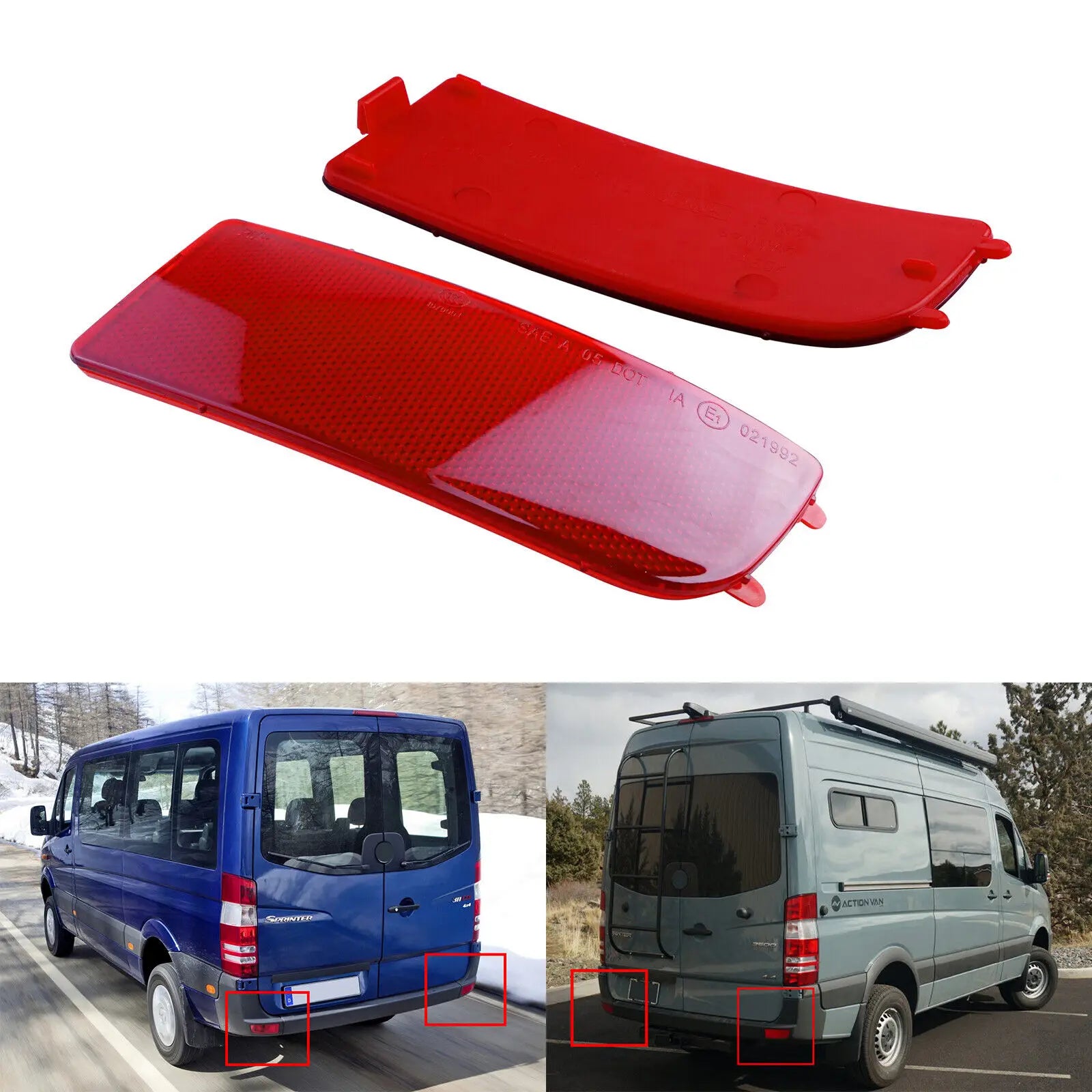 Mercedes Sprinter W906 Tail Light Cover Red Pair | ANGRONG ...