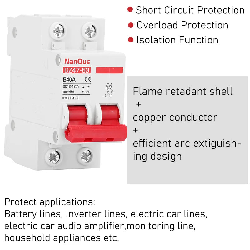 Nanque 12V -110V Mini Devre Kesici Anahtarı - Pozitif/negatif pil koru ...