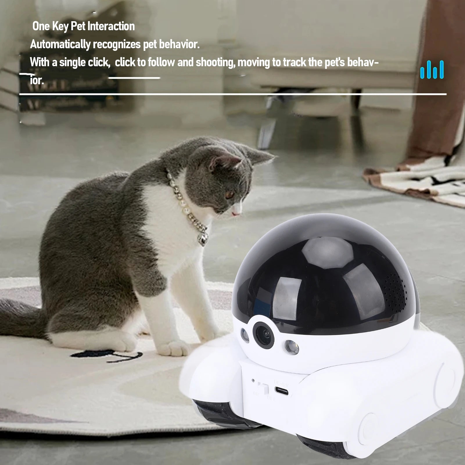 WIFI Movable Pet Webcam One Key Following Shot 2 Way Talk 1080P 2MP ...