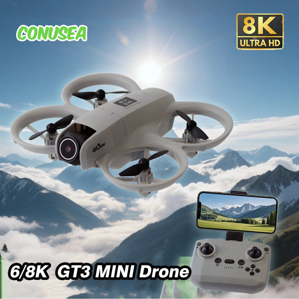 GT3 Mini Drone Rc Quadcopter con cámara 8K 6K HD Dron Wifi Fpv Drones ...