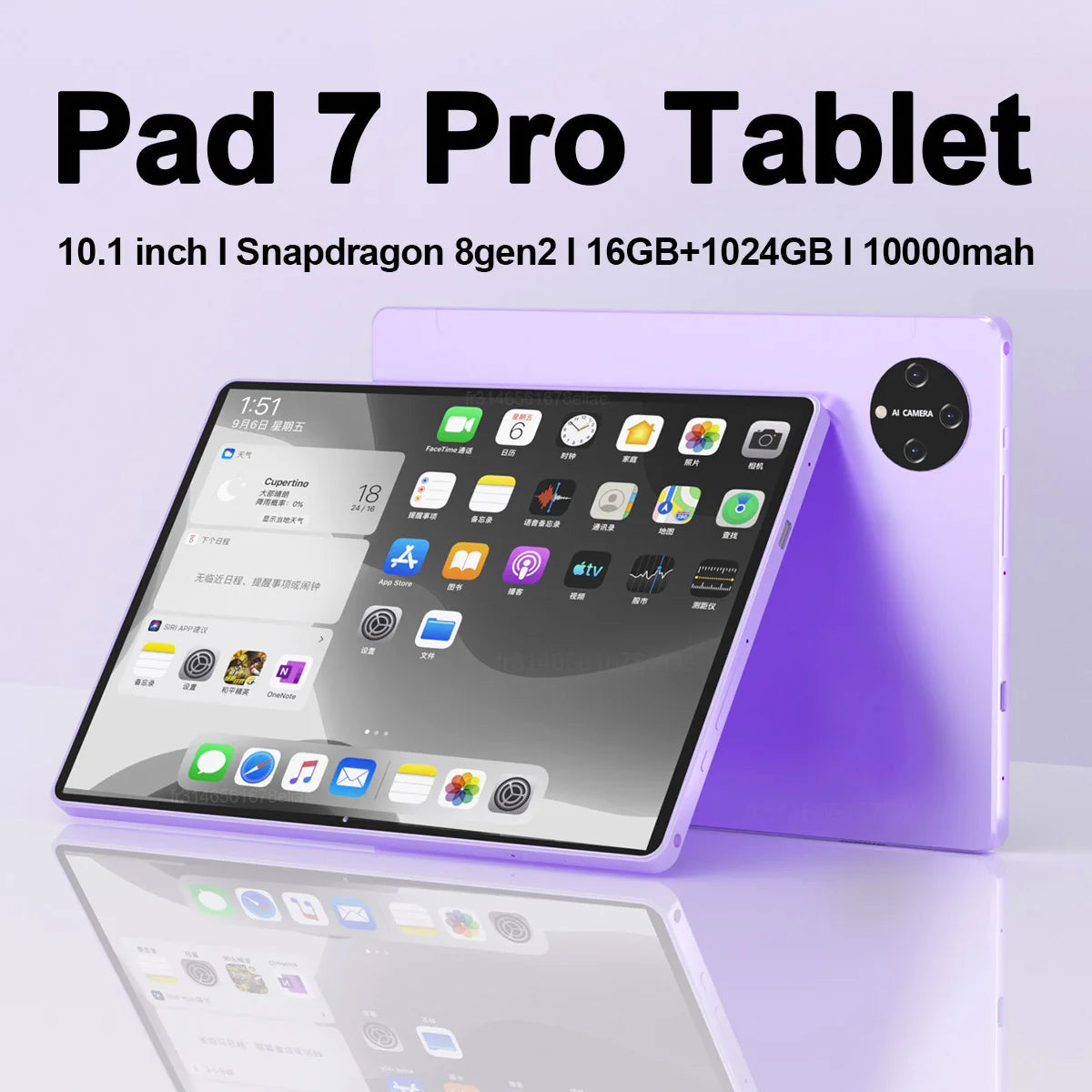 Tableta Pad 7 Pro 10.1 pulgadas Original Snapdragon 8gen2 16GB+1024GB ...