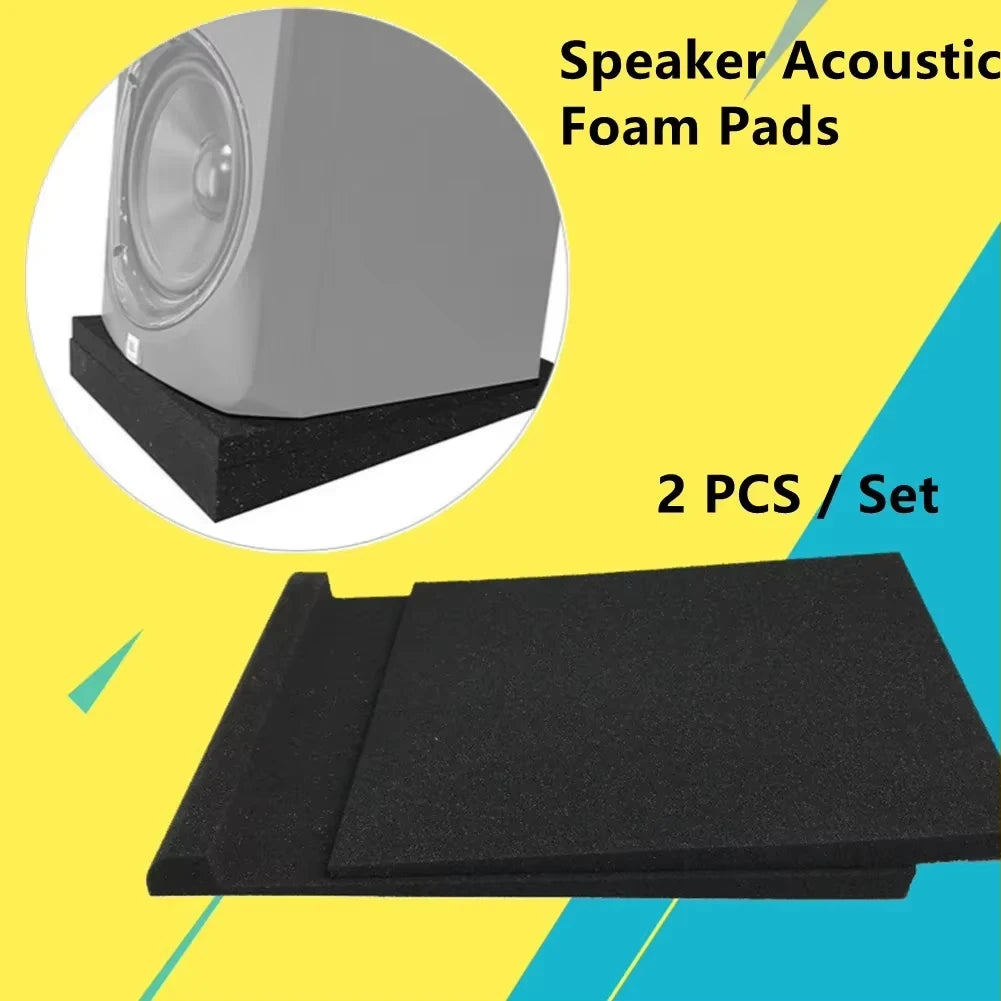 2pcs 30x20x4.5cm Sponge Studio Monitor Speaker Acoustic Isolation Foam ...