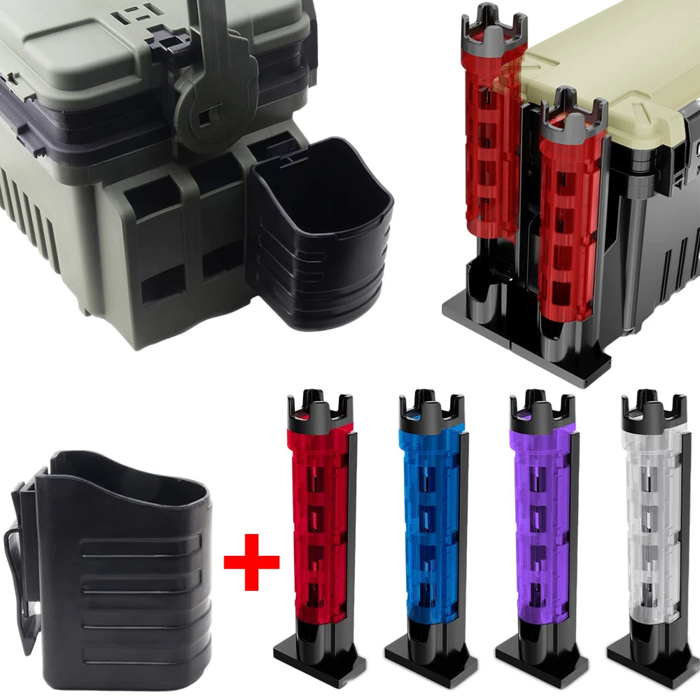 Fishing Box Rod Stand Fishing Box Rod Barrel Holder Water Cup Holder ...