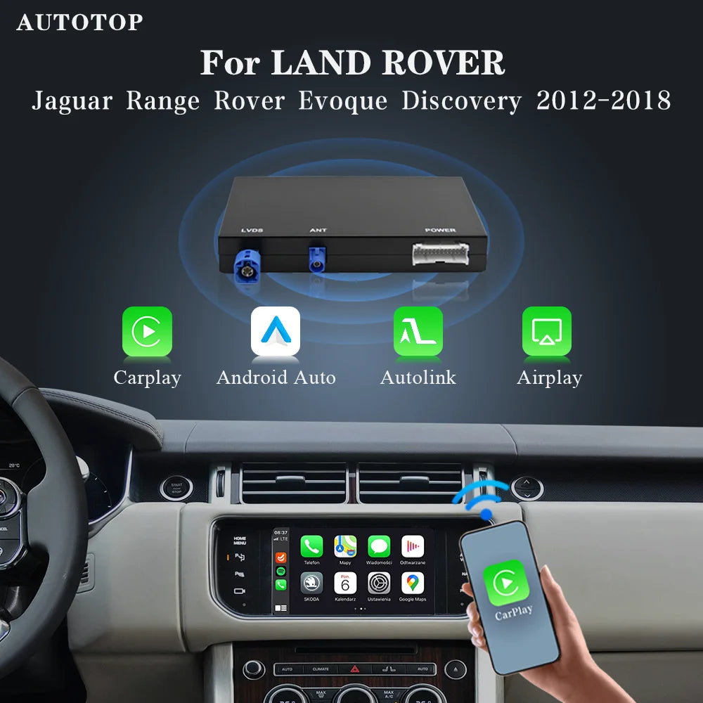 AUTOTOP Wireless CarPlay Android Auto Retrofit Kit For LAND ROVER ...