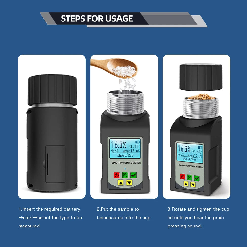 25 Kinds Grains Moisture Meter Cup Type Smart Grain Moisture Meter ...