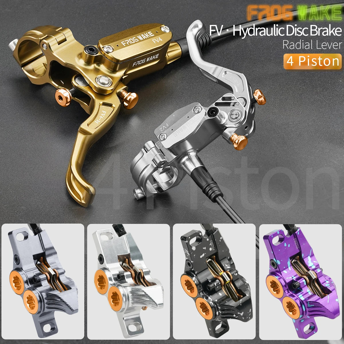 Kit de frein à disque hydraulique Frog Wake FV4 pour VTT avec rotors de ...