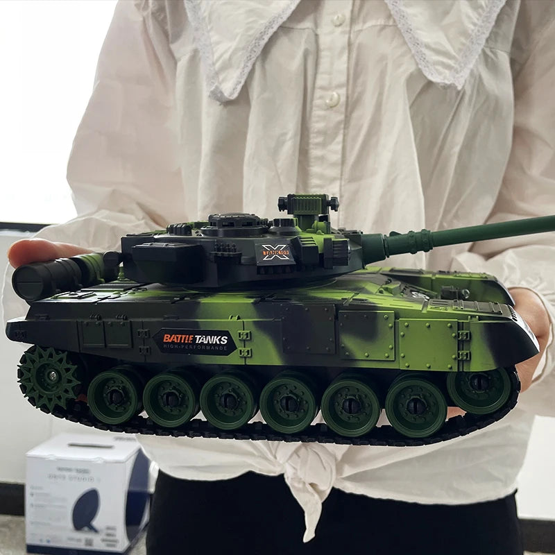 1/30 33Cm Rc Tank 2.4G 7Ch Remote Control Crawler Electric Military ...