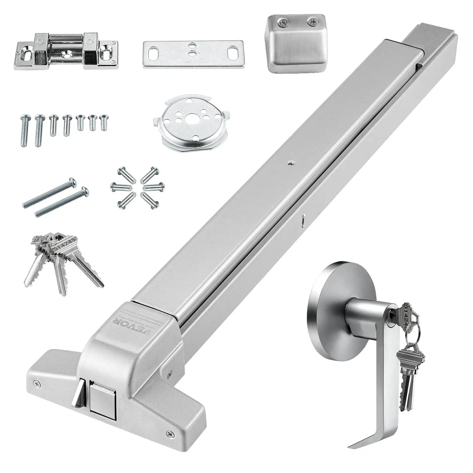 SucceBuy Push Bar Door Locks Stainless Steel Panic Bars Exit Doors with ...