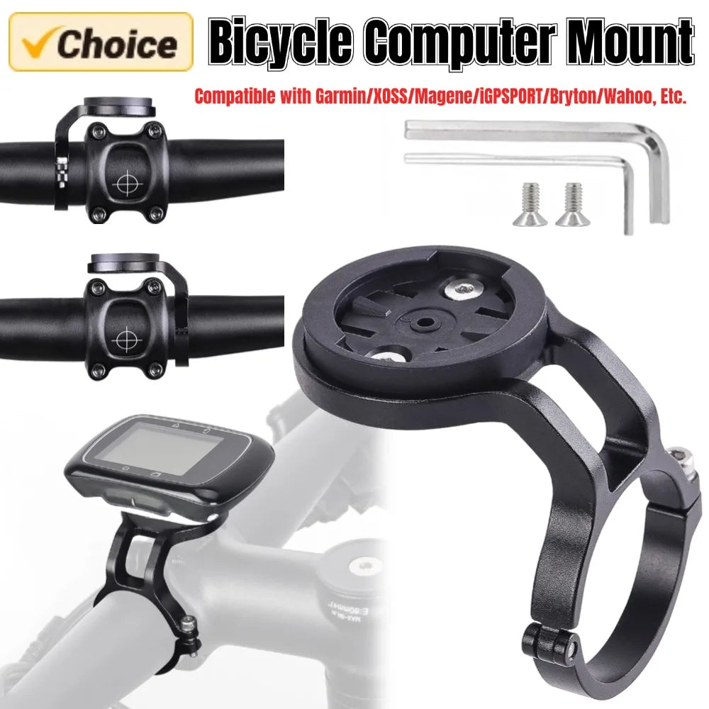 Universal Bicycle Computer Holder Adjustable Angle Centered View Bike ...