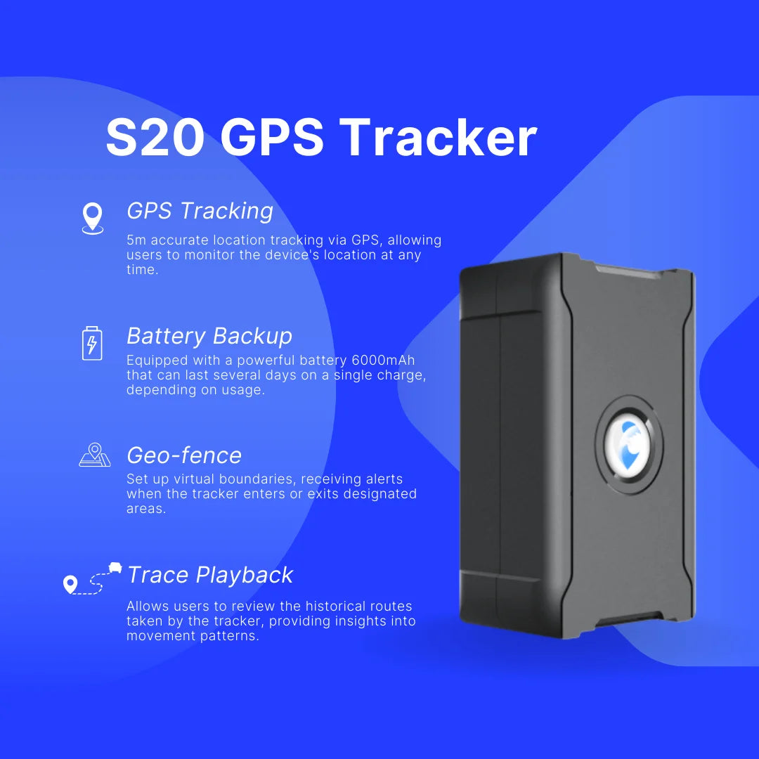 Bærbar GPS-tracker Wanwaytech 6000mAh Batteri TrackerOne – InterCyprus ...