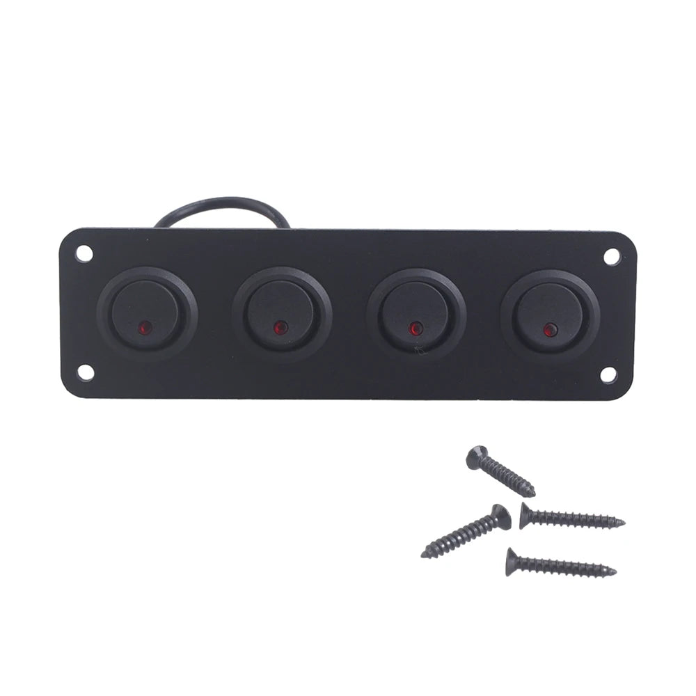 Přepínačový panel 12V 1-5 gang pro automobily a lodě | Vodotěsný ...