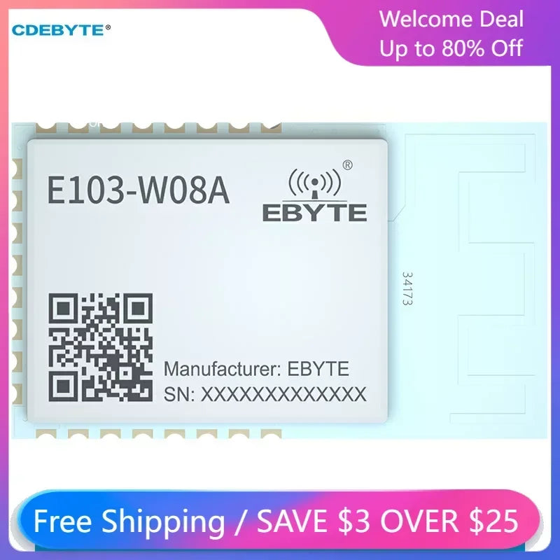 2.4G WIFI Серийный Порт Модуль E103-W08A BLE Сетевое Подключение Двойное ARM Ядро PCB Антенна ...