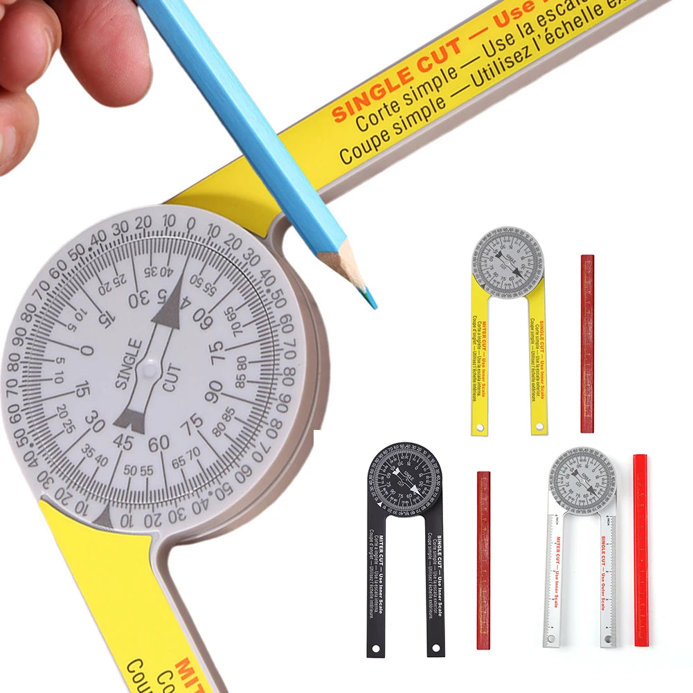 Miter Saw Protractor with Pencil Woodworking Cutting Positioner High ...