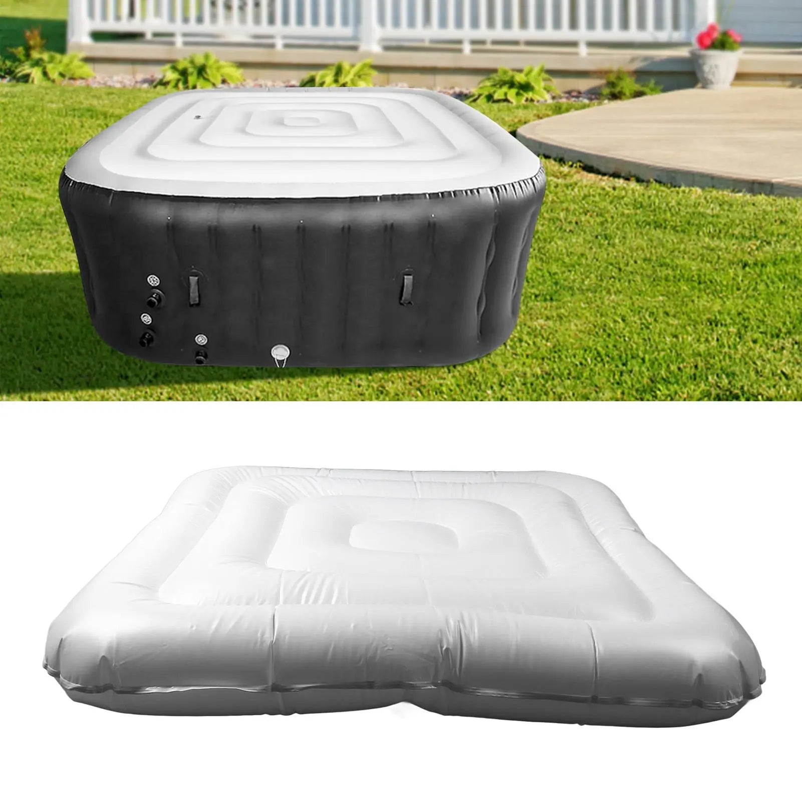 Inflatable Tub Cover PVC Energy Saving Lid Easy To Maintain Protective ...