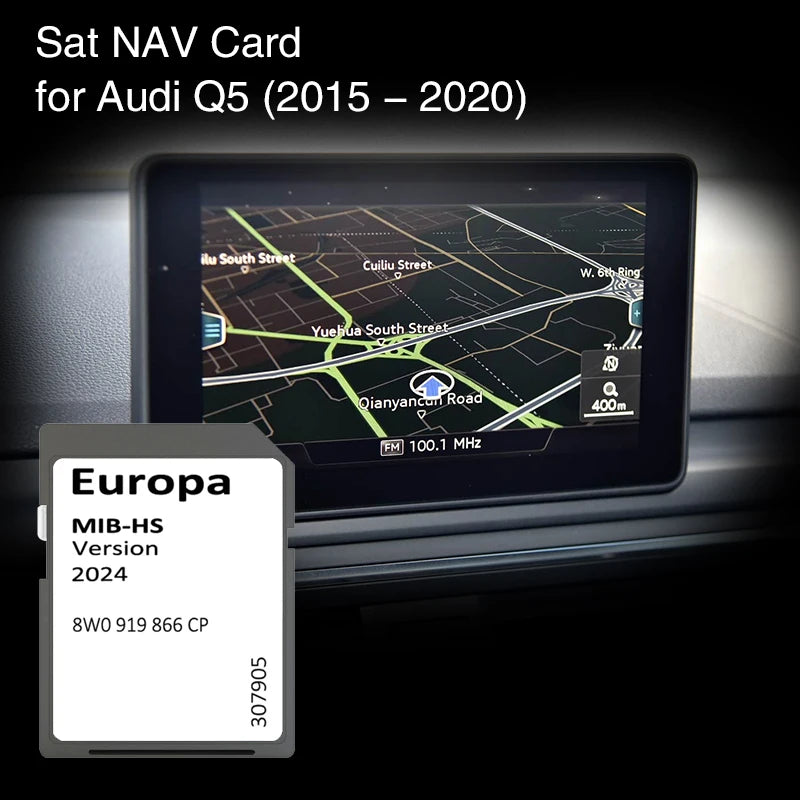 2024 Update Europe UK Maps 8W0919866CP for Audi Q5 2015-2020 Car SD GPS ...