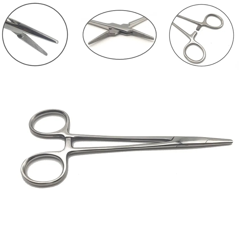 Stainless Steel Surgical Suture Needle Holding Forceps Suture Clamp 12. ...