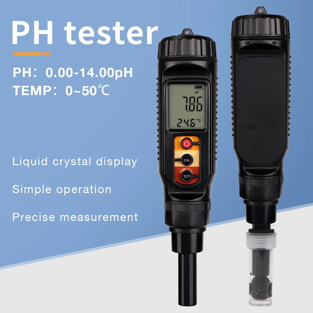 Flat Probe Digital Food PH Meter Soil PH Tester Acidity Tester for ...