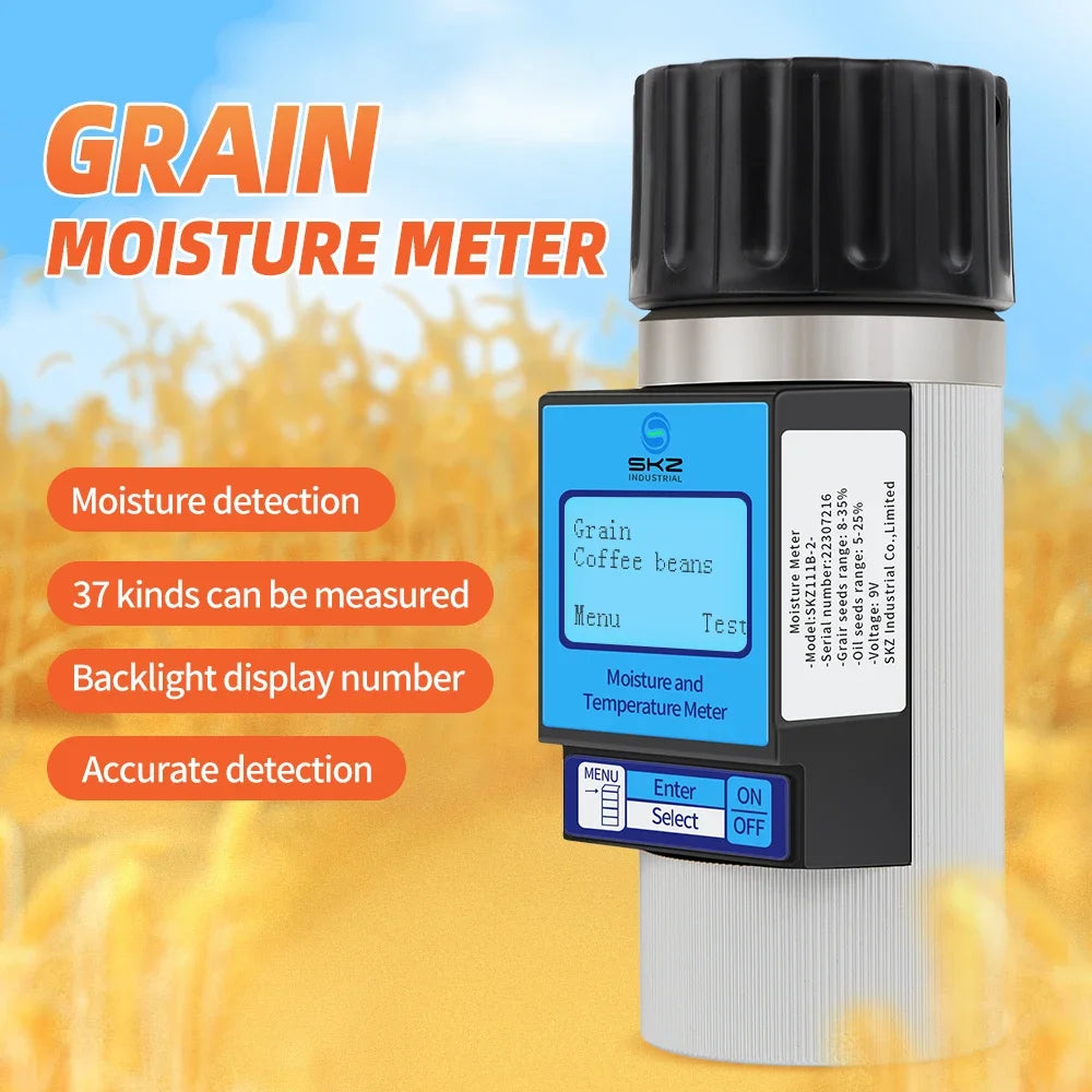 Multi-Language Smart Digital Grain Moisture Meter Humidity Tester for ...