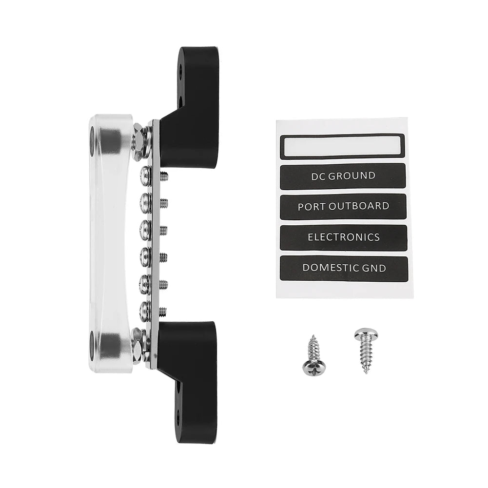 6-Position Terminal Block 100A 12-48V Brass Strip | EBTOOLS ...