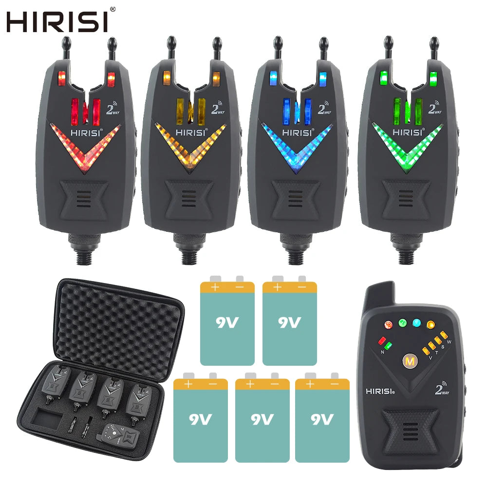 Hirisi Carp Fishing Alarm Set Wireless Bite Alarm 2 Way Remote Control ...