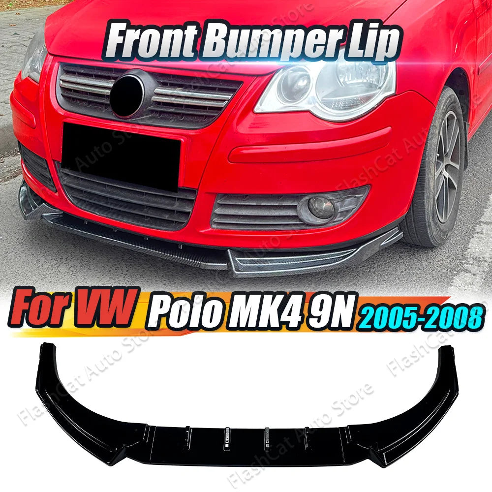 Carbon Look Front Lower Splitters Diffuser For Polo MK4 9N ...