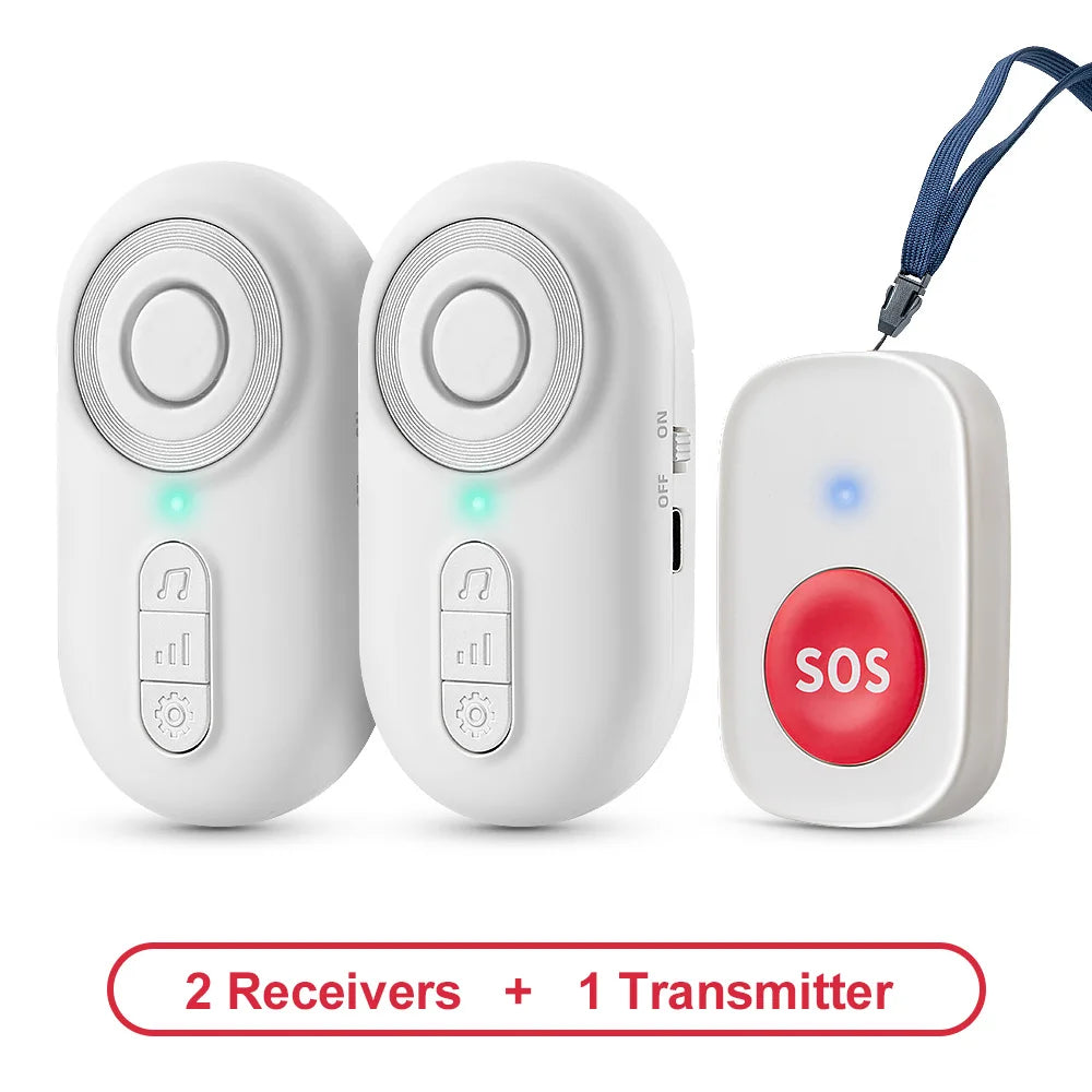 Caregiver Pager Wireless Nurse Call Buttons for Elderly Monitoring SOS ...