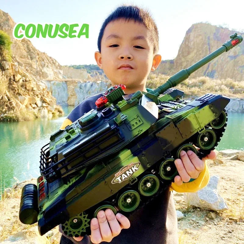 44/33Cm Large Rc Tank Remote Control Car Military War Tanks Electric ...