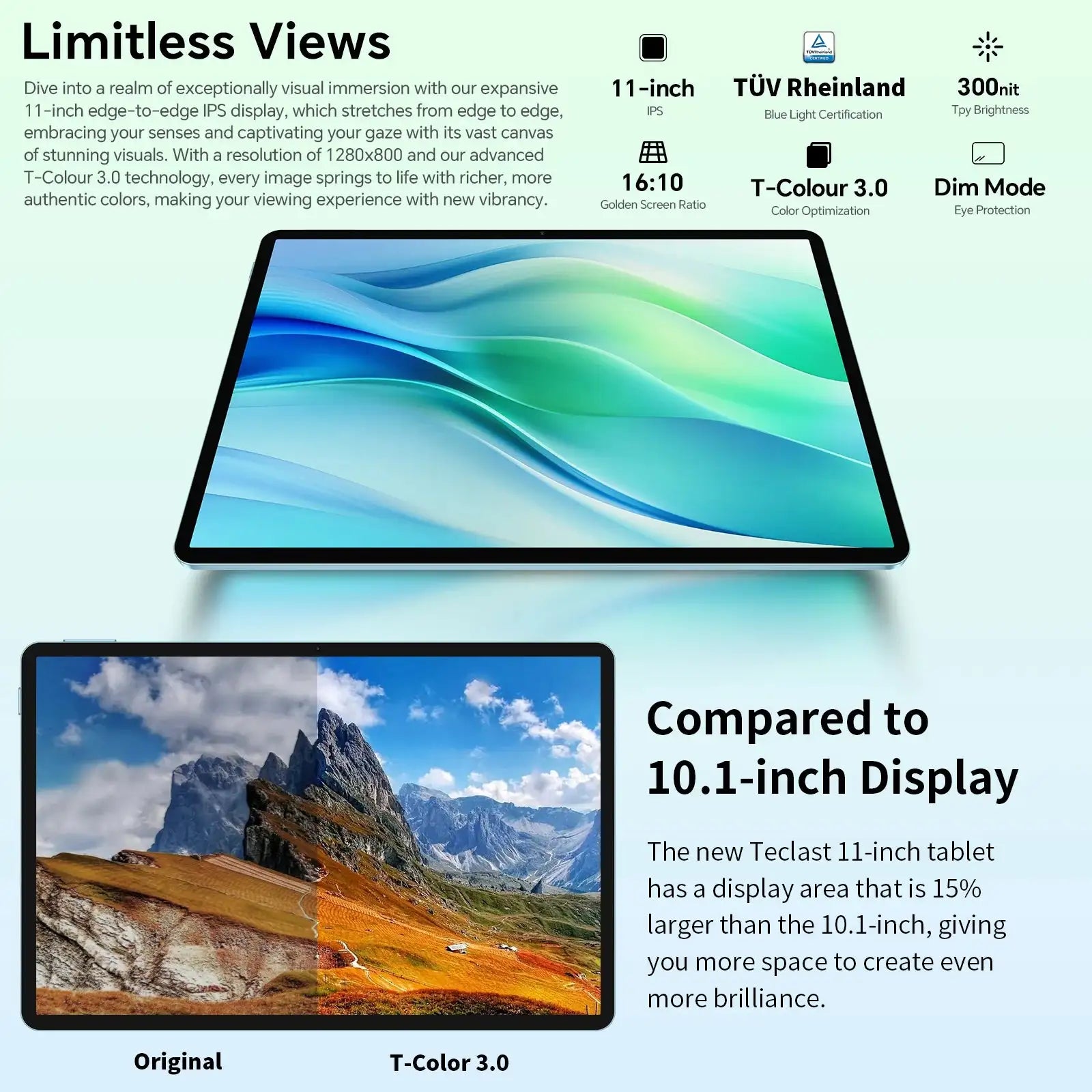Tablet Teclast P50 Android 14 11" IPS Max 14GB RAM 128GB ROM Unisoc ...