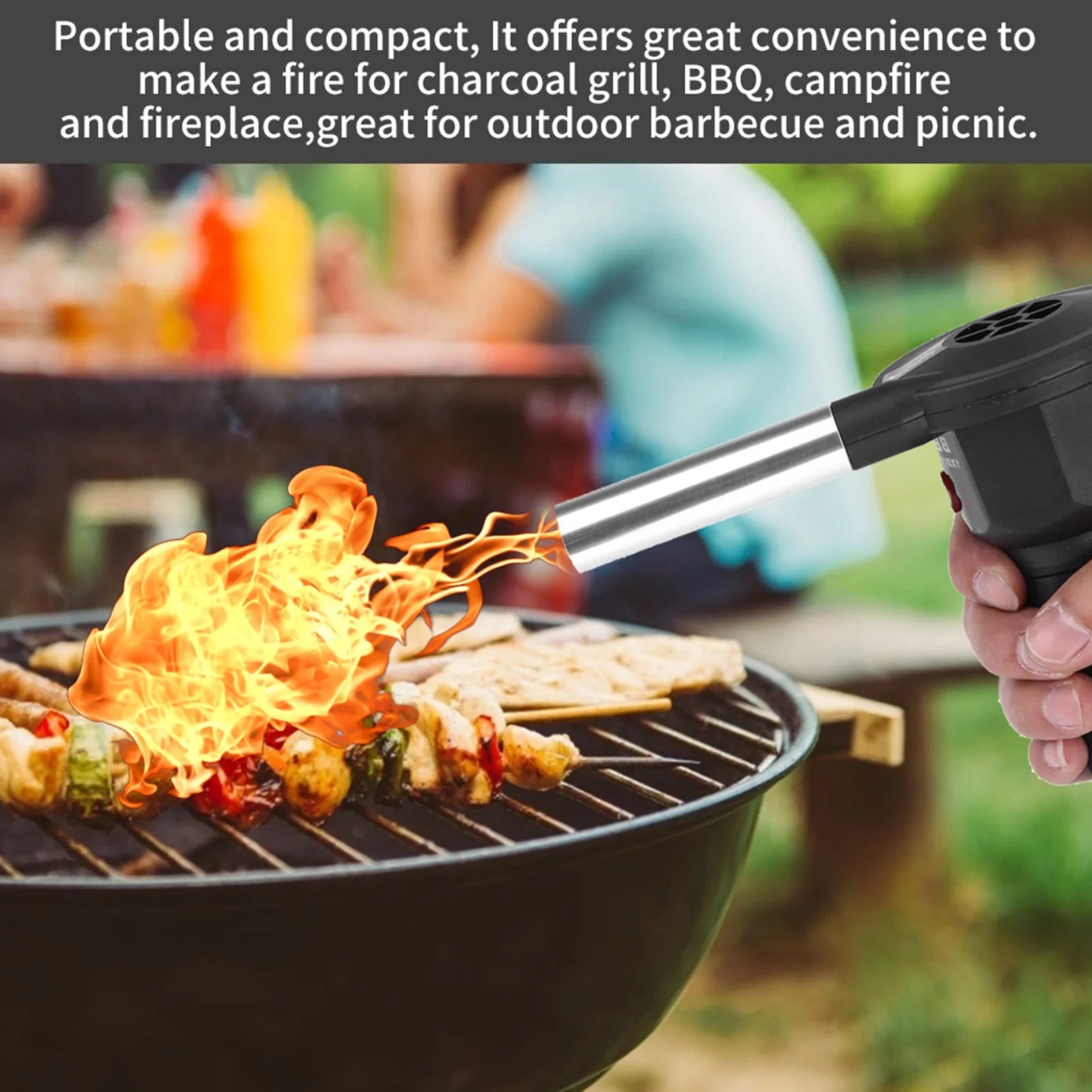 BBQ Blower Portable Battery Powered BBQ Fan Air Blower for Outdoor ...