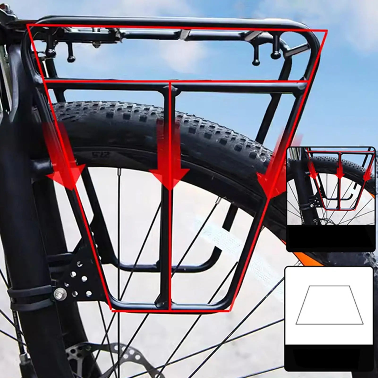 Cykel Front Cargo Rack Cykling | HD Stål – InterCyprus