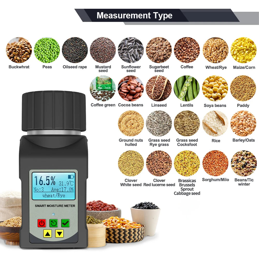 25 Kinds Grains Moisture Meter Cup Type Smart Grain Moisture Meter ...