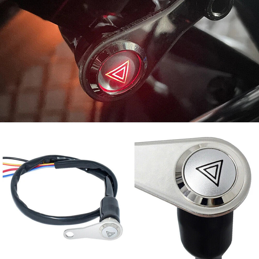 NightKist Motorcycle Switch Button 12V Red LED Metal Button ...