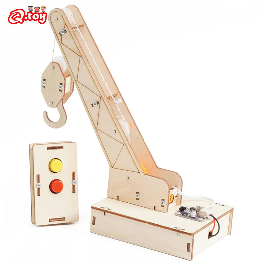 DIY Remote-controlled Crane Model Science Toys Physical Building ...
