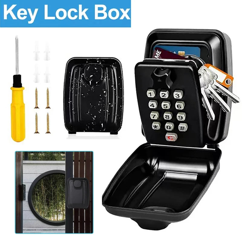Password Combination Key Lock Box Storage Key Wall Mounted Outdoor ...