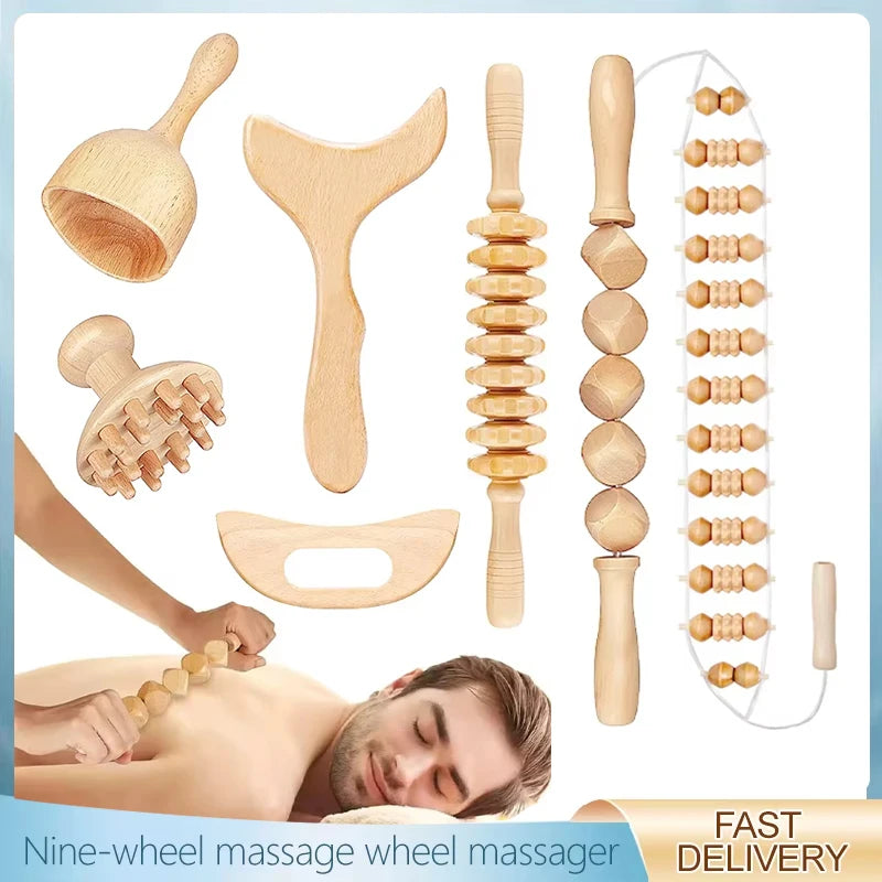 Wood Therapy Massage Roller Lymphatic Drainage Massage Scraping Whole ...