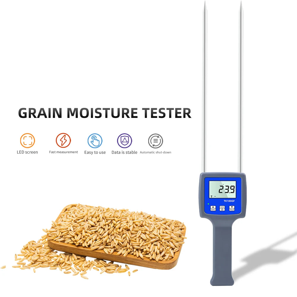 TK100GF Starch Moisture Tester LCD Digital Hygrometer Humidity Analyzer ...