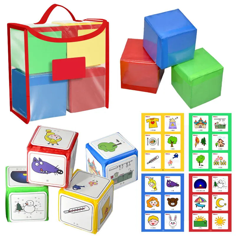 Children Soft Dice Storytelling Montessori Toys Language Expression ...