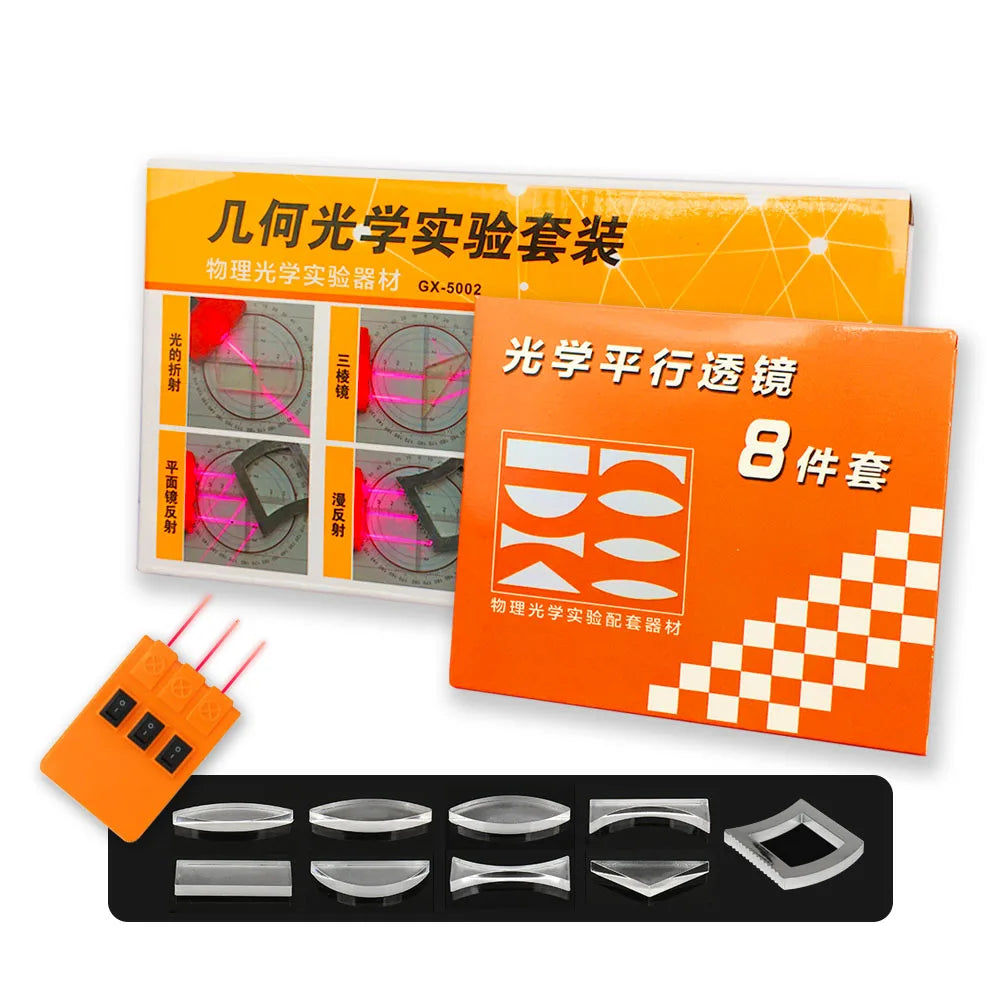 Geometric Optics Experiment Set Optical Lens Kit Convex Concave Lens ...