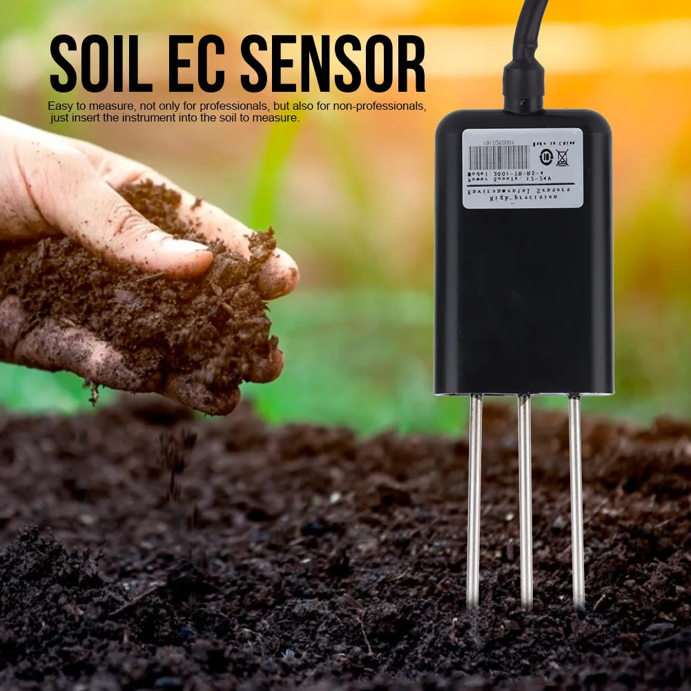 RS485 Soil Moisture Temp EC Tester High Precision Soil Sensor IP68 ...