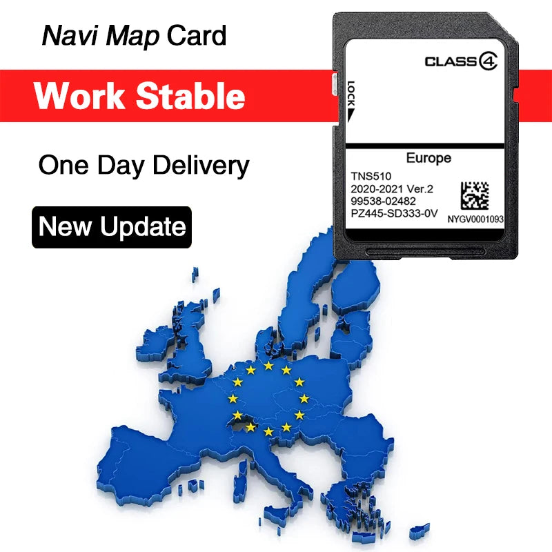 TNS510 Oryginalna karta SD do nawigacji satelitarnej Toyota SAT NAV ...