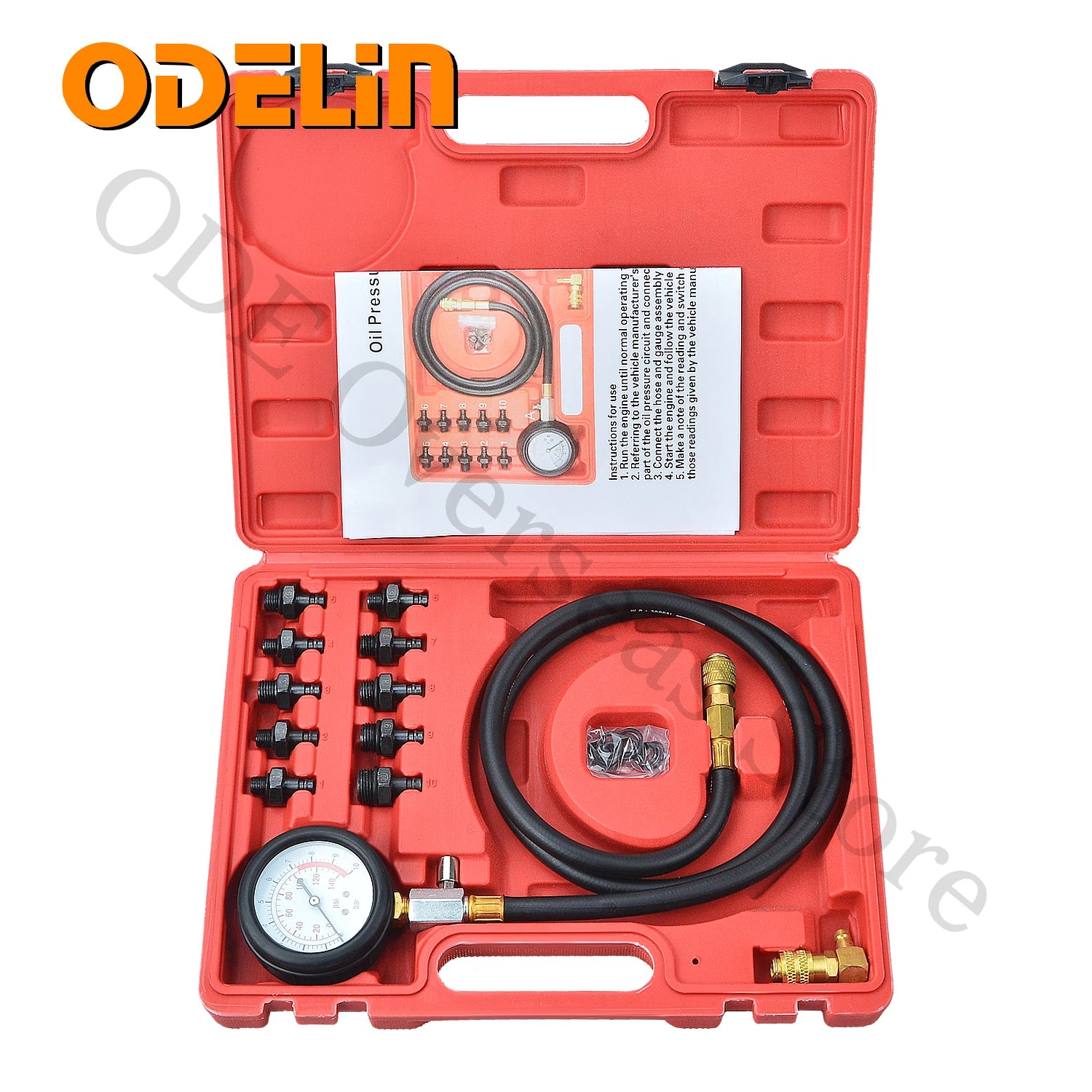 Engine Oil Pressure Test Kit Tester Low Oil Warning Devices Car Garage ...