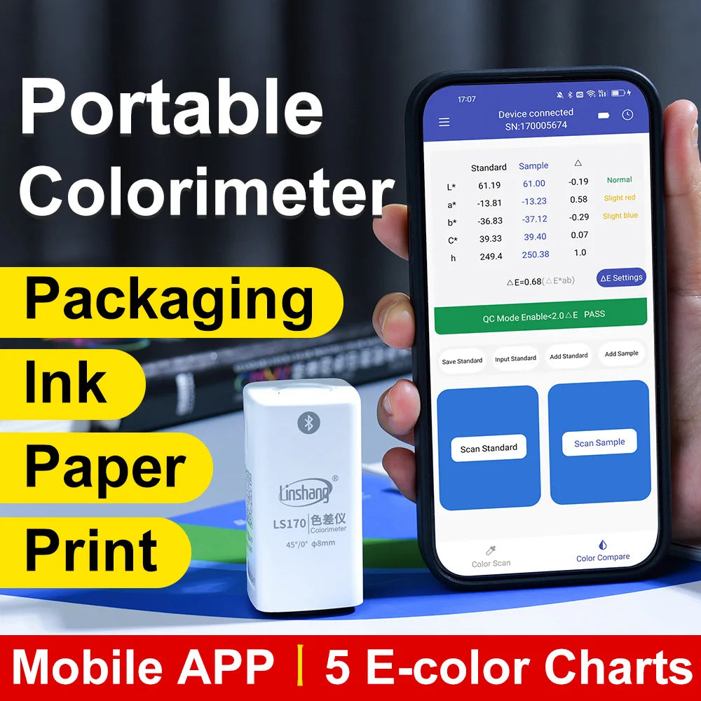 Colorimeter Portable Colormeter Pantone Ral Color Reader 45/0 CIE Lab ...