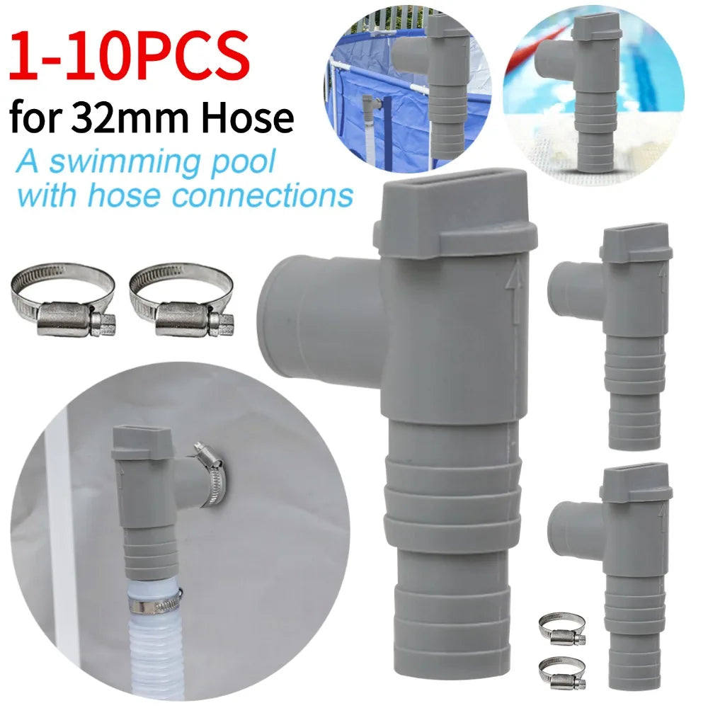 PVC Pool Filter Pump Adapter 32mm Pool Pump Adapter Leak Proof Sealed ...